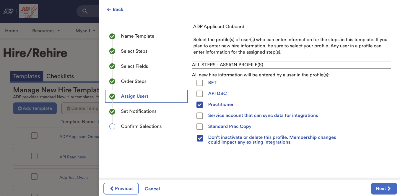 Enabling and using the ADP Workforce Now integration