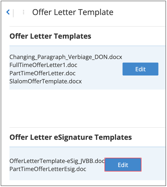e-Signature Offer Letter Template Creation