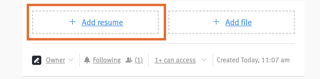 Adding and deleting resumes