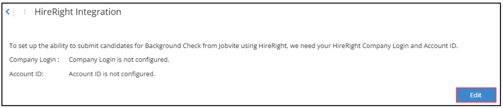 Configure the HireRight Integration