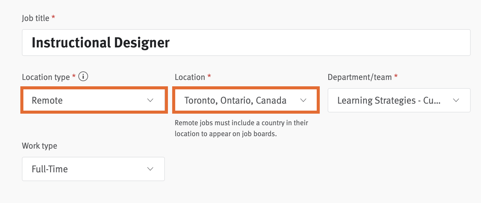 Configure Posting Locations for Job Board Ingestion