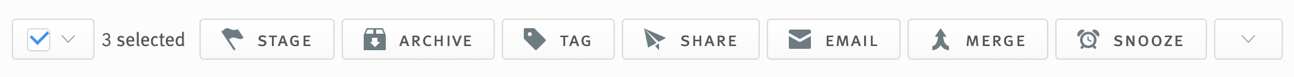 Using the bulk action toolbar