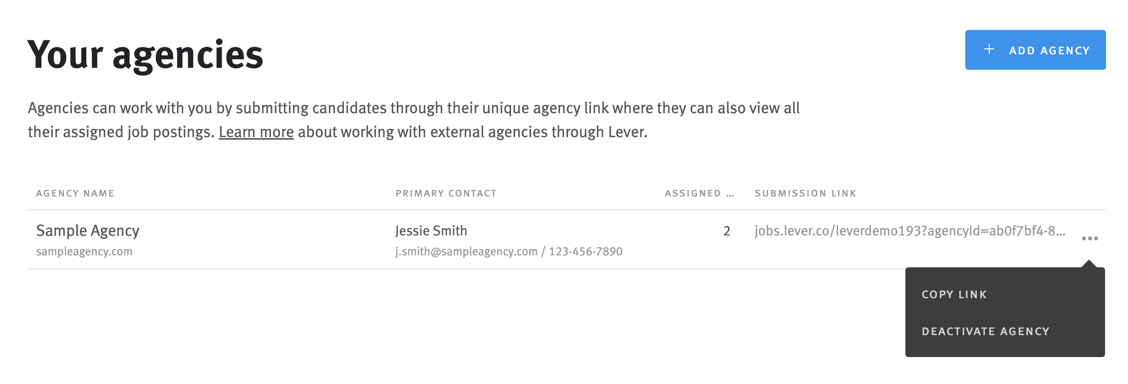 Connecting and working with agencies