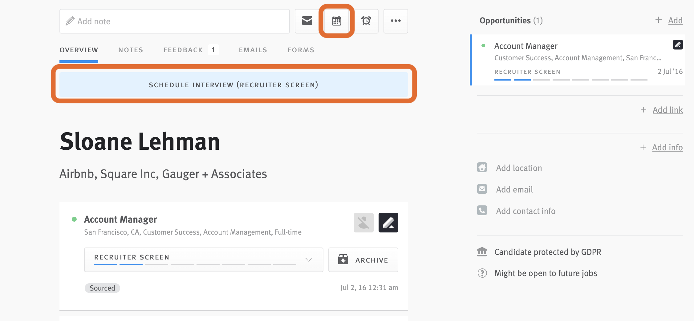 Scheduling interviews with Google Meet links (Google Workspace)
