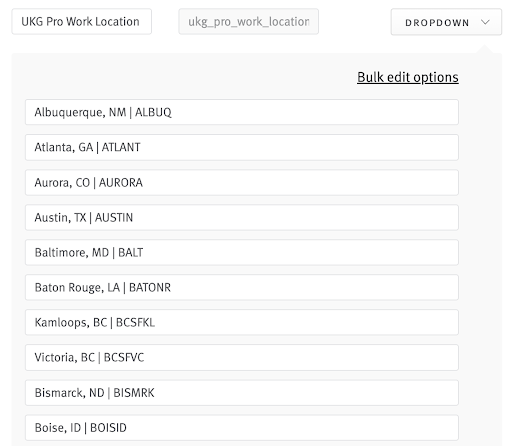 Field Mapping between Lever and UKG Pro Onboarding
