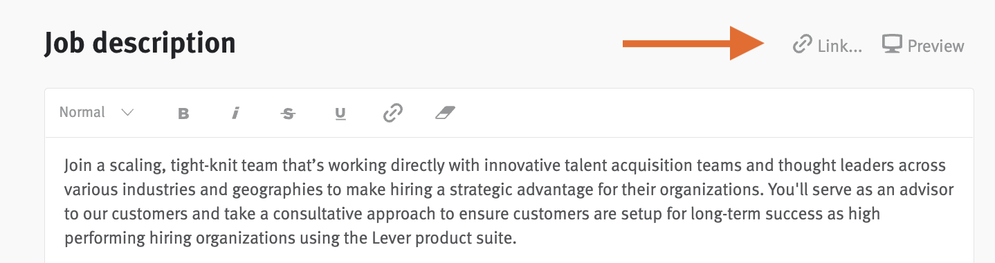 Using rich text in job postings