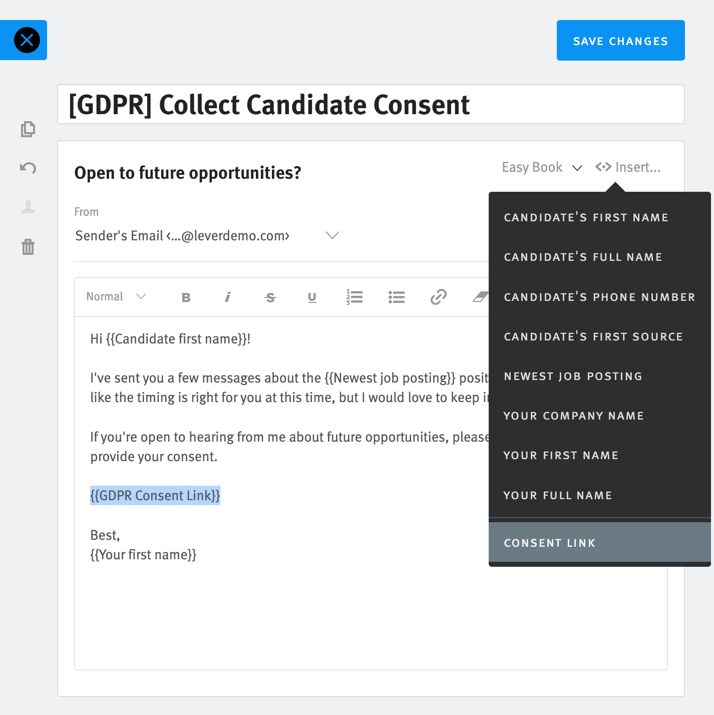 Relying on explicit consent for data retention
