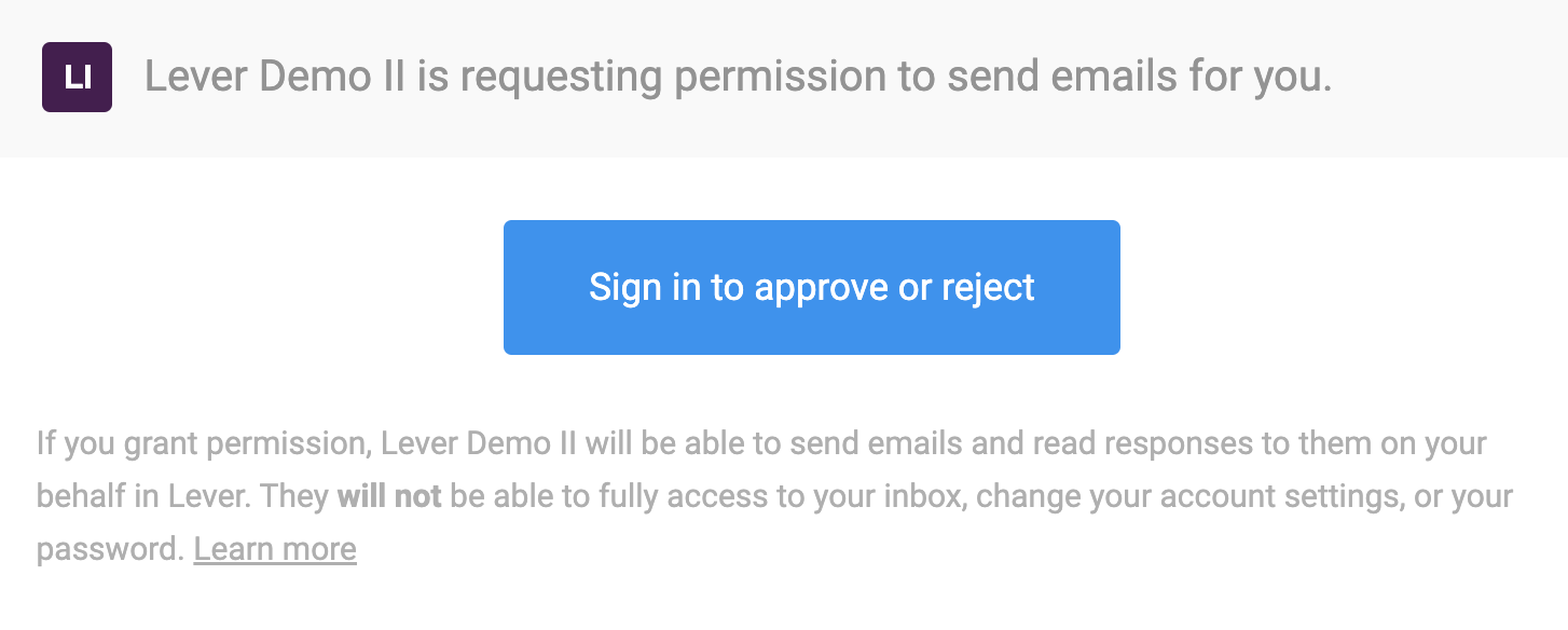 Sending emails on behalf of another Lever user (via 'Send For' permission)