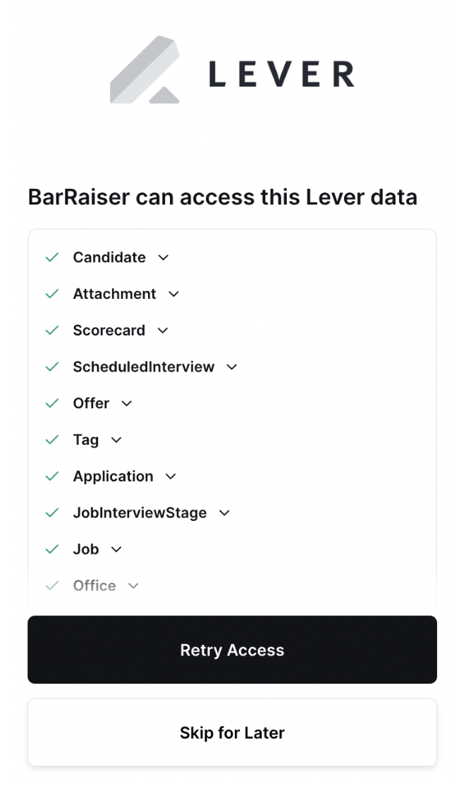 Enabling and using the BarRaiser Interview Intelligence Integration