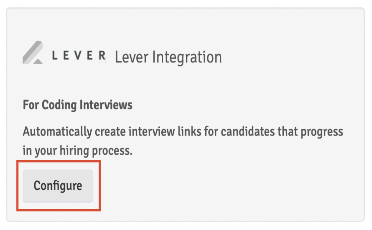 Enabling and using the Code Interview integration