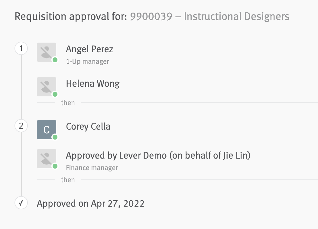 Requesting requisition approval