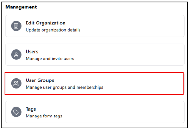 User Groups in Onboarding