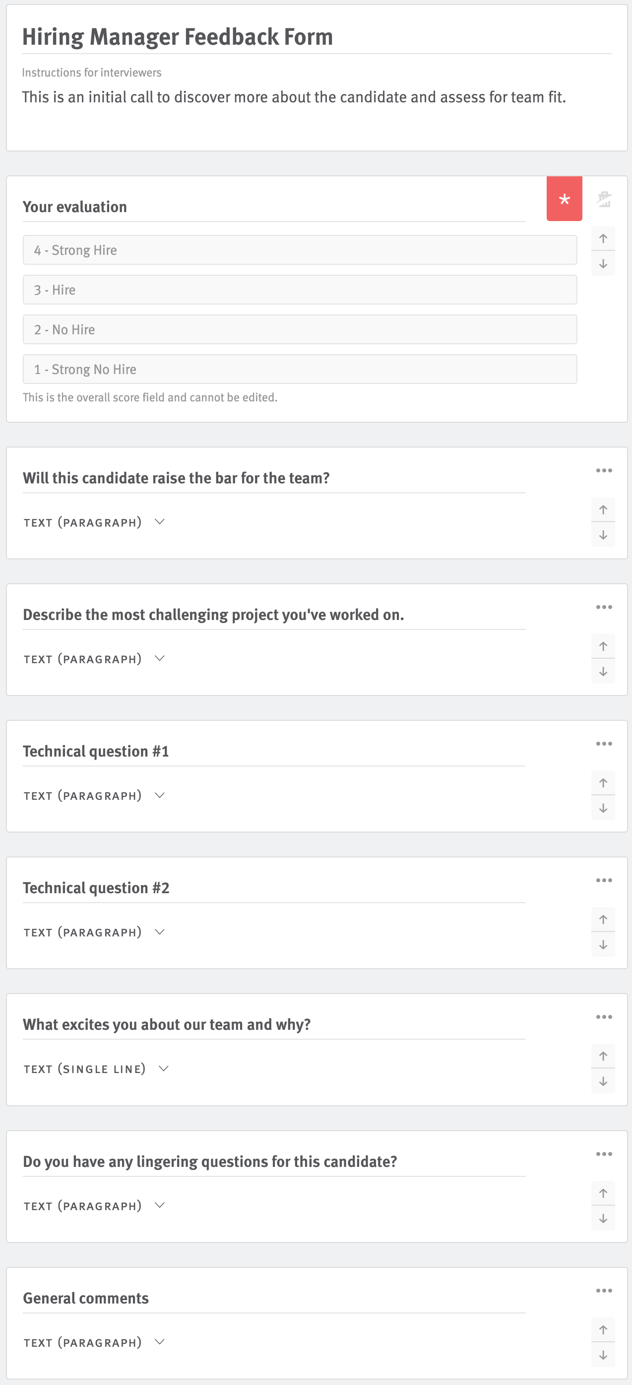 Feedback Forms