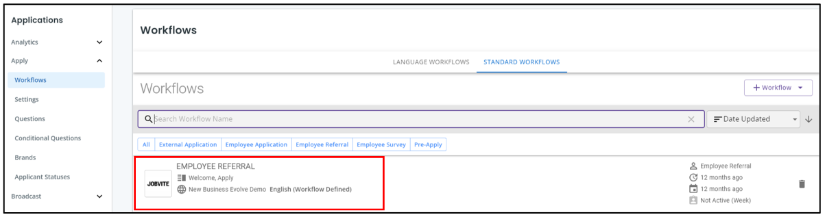 Workflows (Apply Workflow)