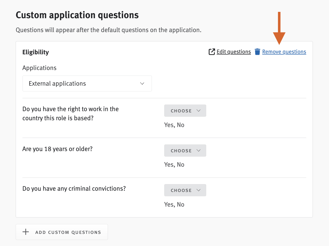 Adding Custom Application Questions to Job Postings
