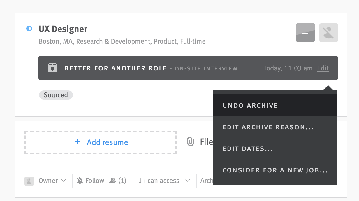 Archiving opportunities