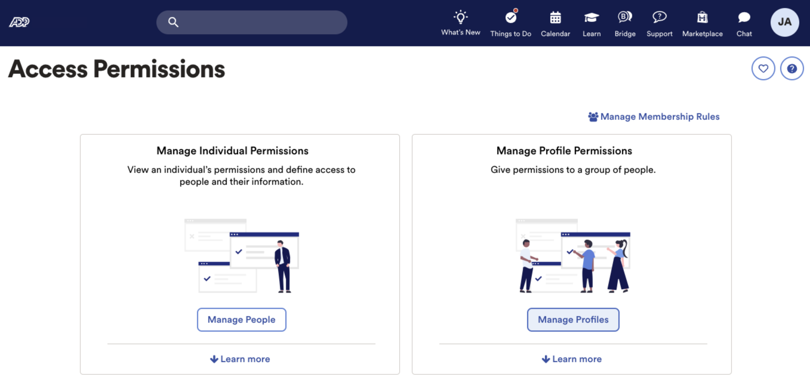 Enabling and using the ADP Workforce Now integration