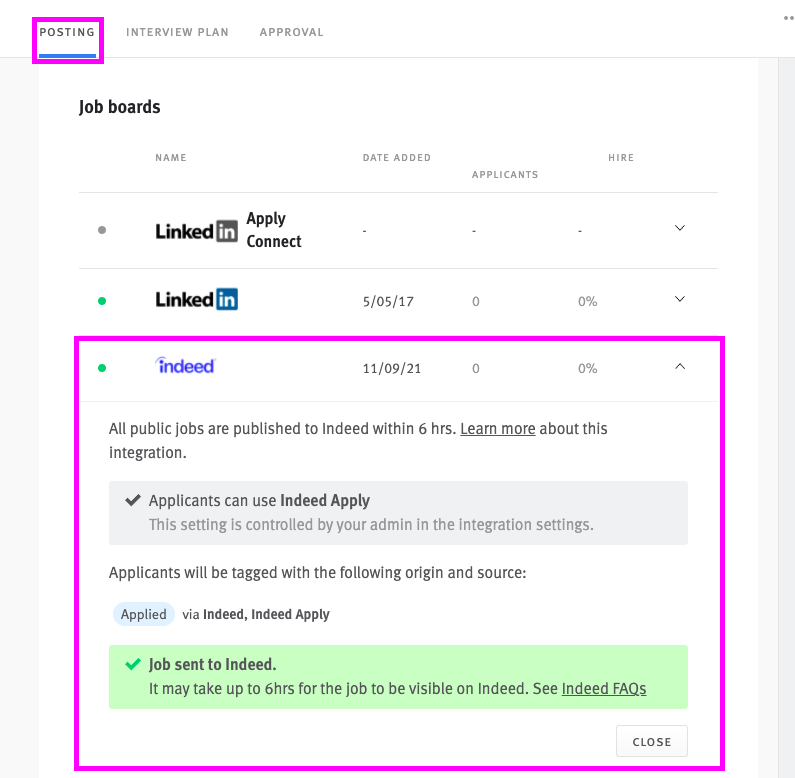 Enabling and Using the Indeed Job Feed and Indeed Apply Integration