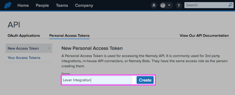 Enabling and using the Namely integration