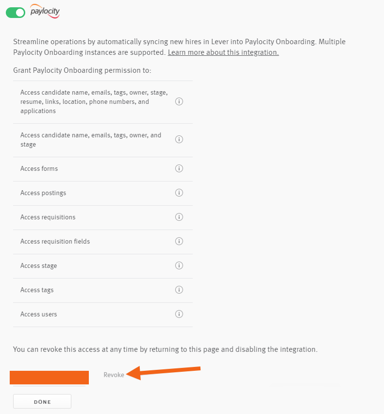Enabling and using the Paylocity integration