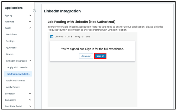 Job Posting with LinkedIn Integration