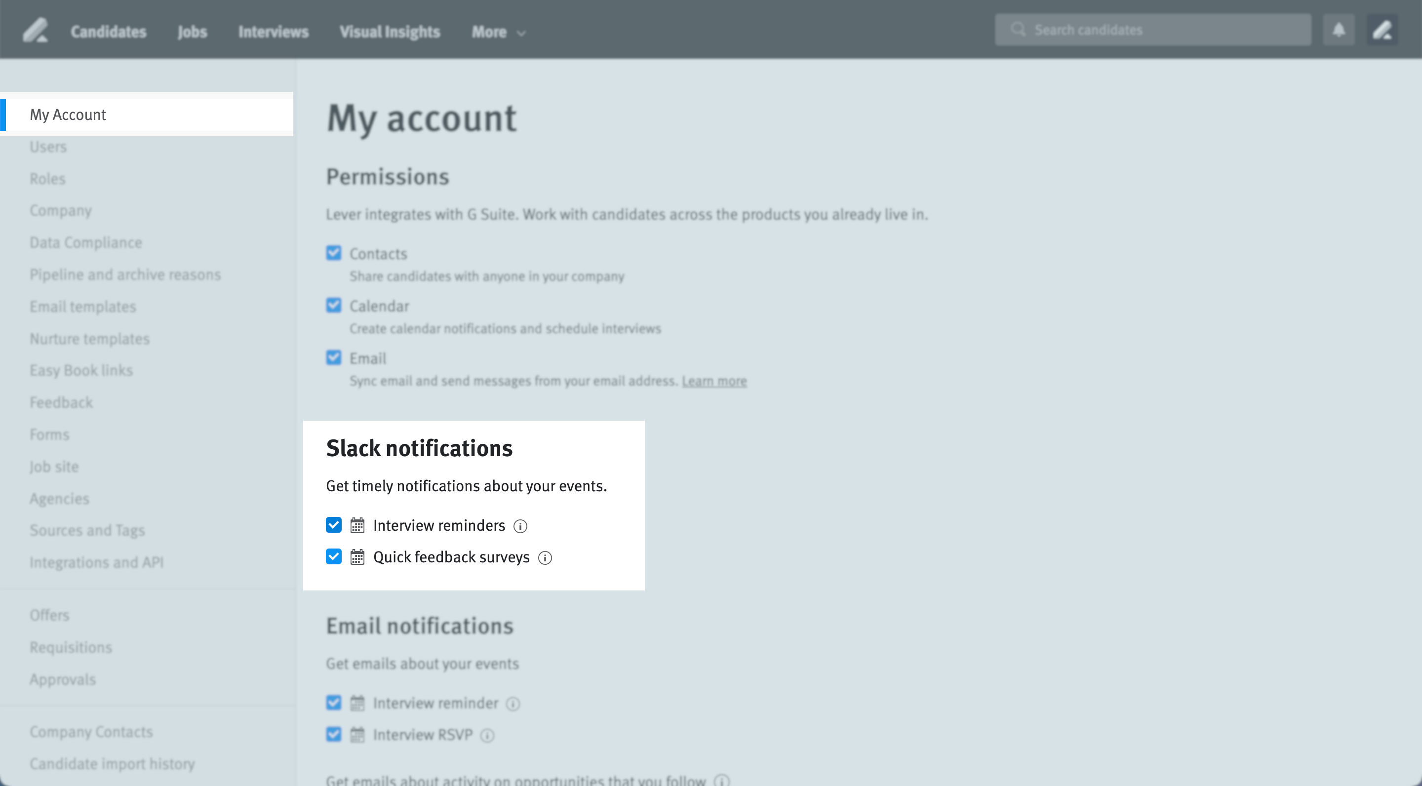 Enabling Slack notifications