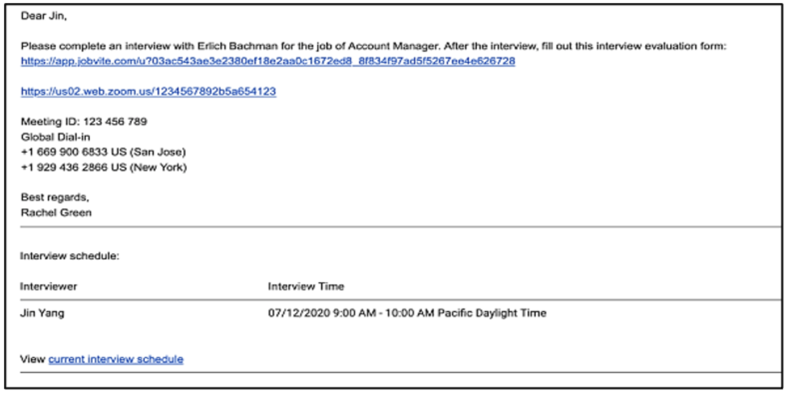 Schedule Microsoft Teams Conference for Interview