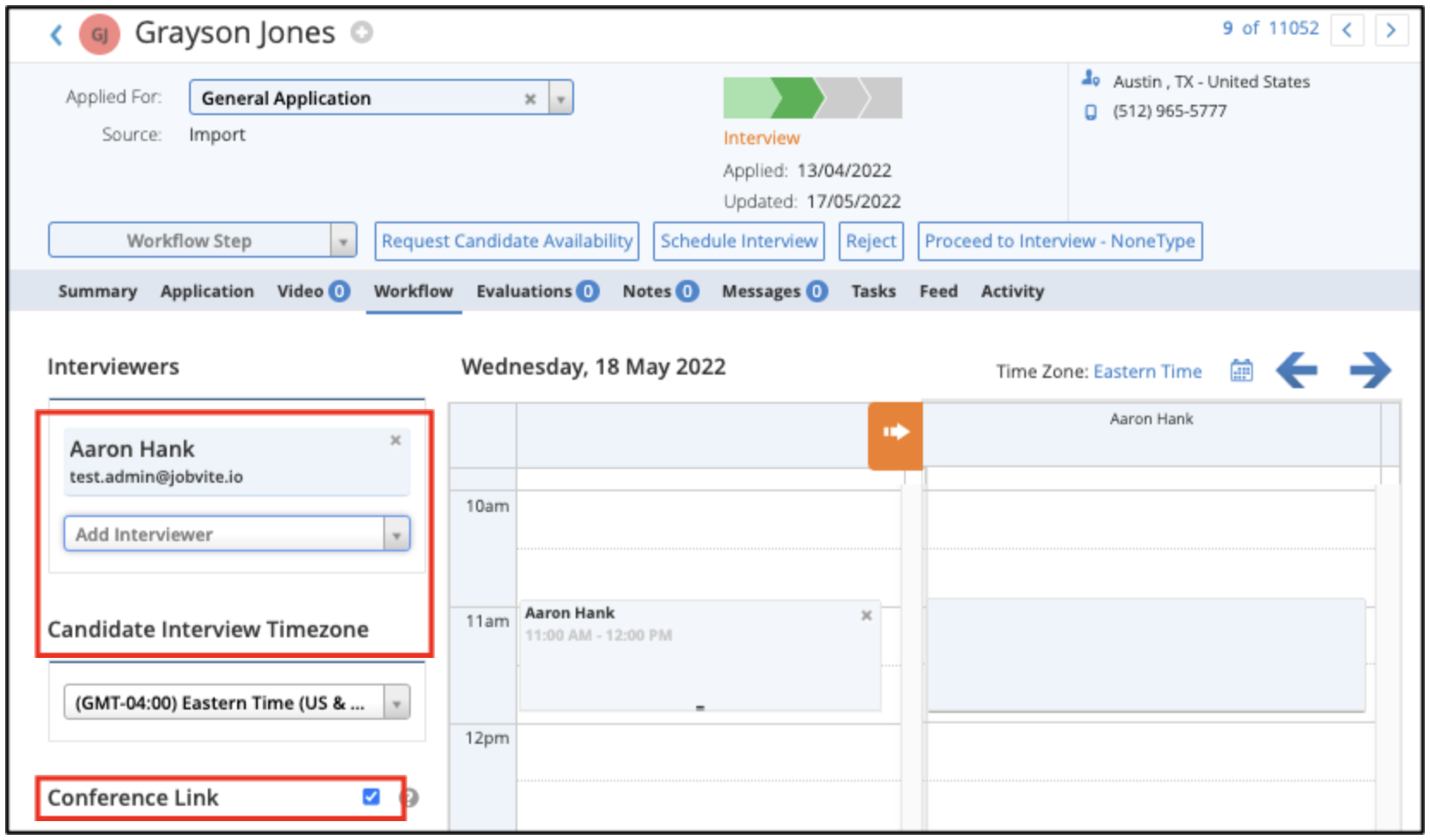 Schedule Microsoft Teams Conference for Interview